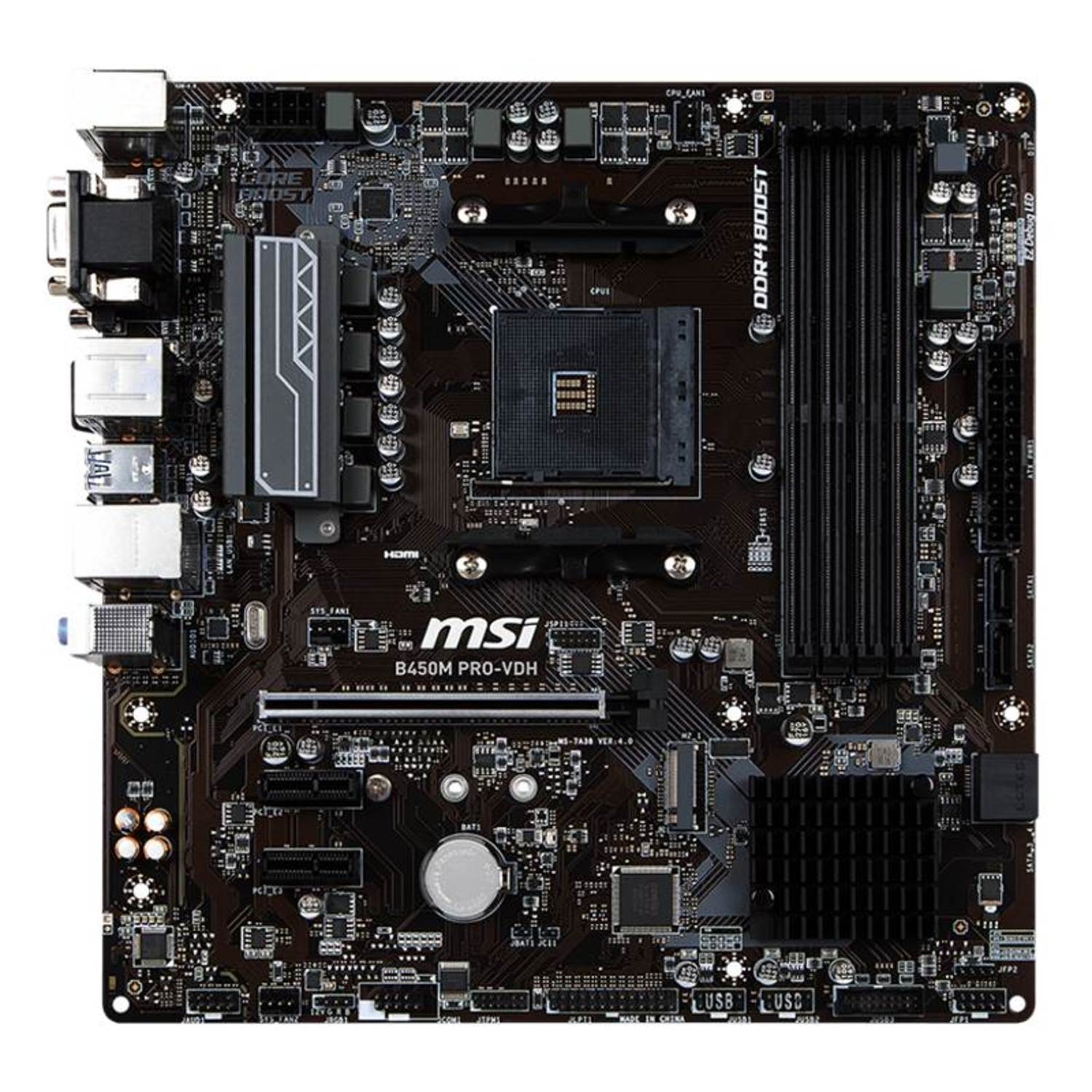 MSI B450M PRO-VDH MAX mATX Motherboard AMD AM4 Ryzen Vega AM4 M.2 DDR4 ...
