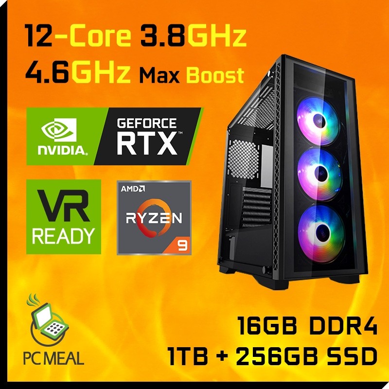 AMD Ryzen 9 3900X 12-Core RTX2080 SUPER 256GB 1TB 16GB Gaming Computer ...