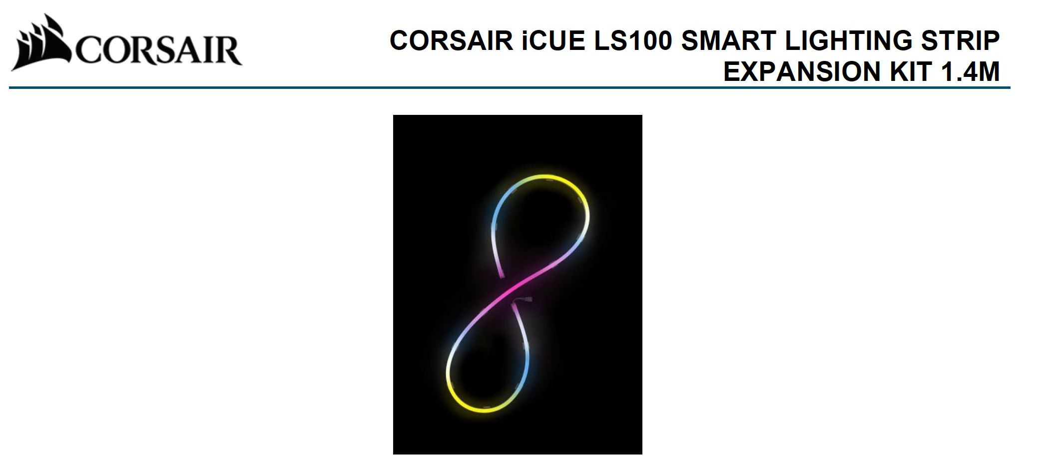 Corsair CD-9010005-WW iCUE LS100 Smart Lighting Strip Expansion Kit 1x ...