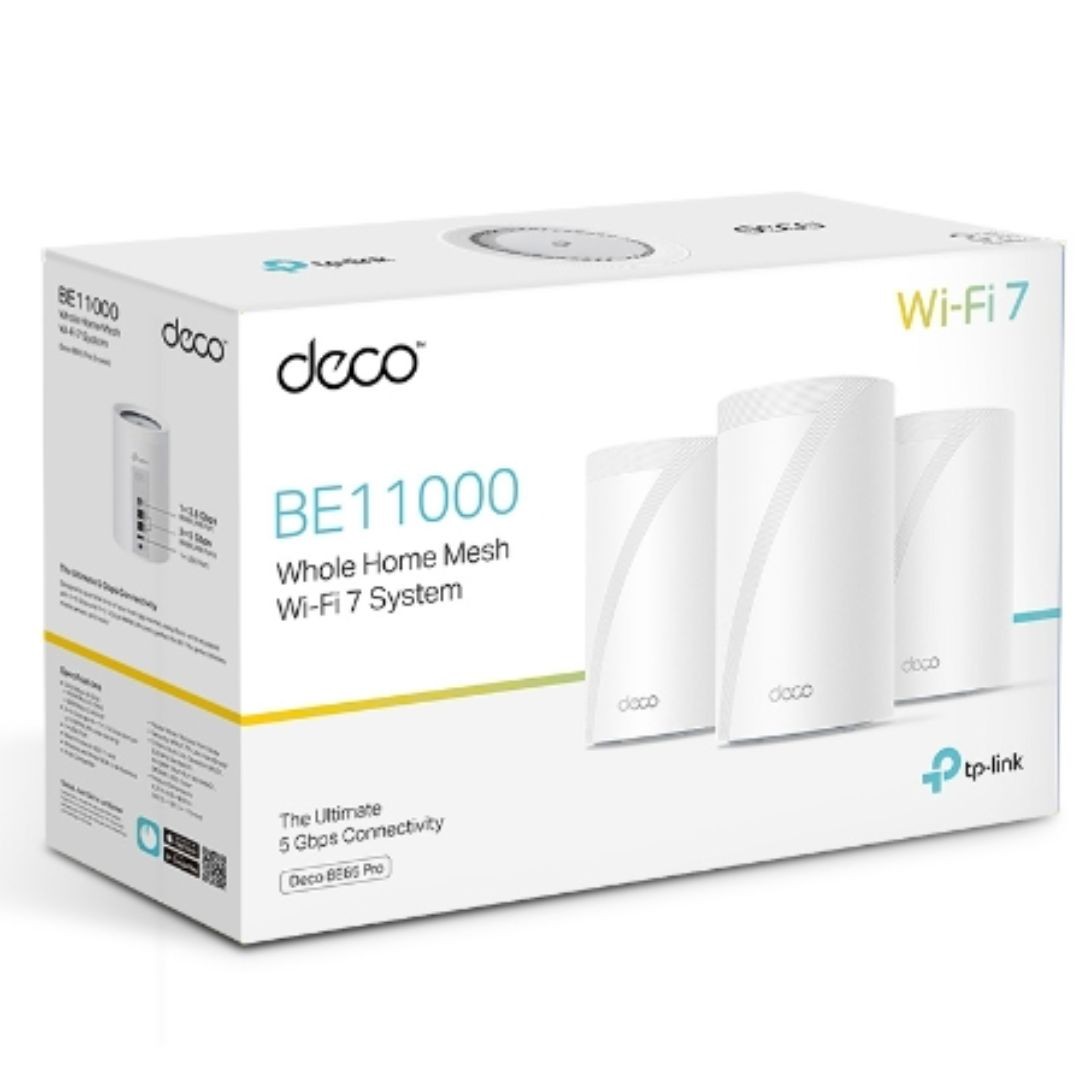 TP-Link Deco BE65 Pro(3-pack) BE11000 Whole Home Mesh WiFi 7 System ...