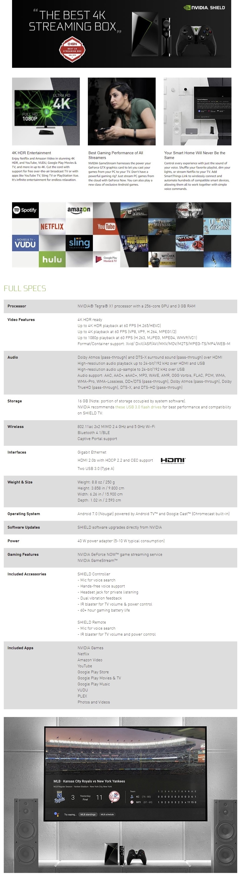 nVidia Shield Smart Android TV Box Gaming Streaming Media Player With ...